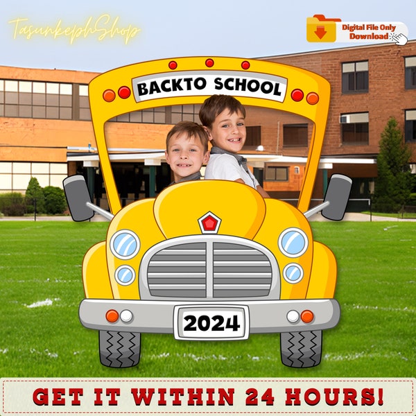 School Bus Template Photo Prop Etsy