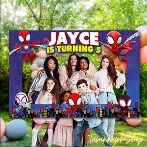 Printable Personalized Spidey Photo Frame Birthday, Spidey and His ...