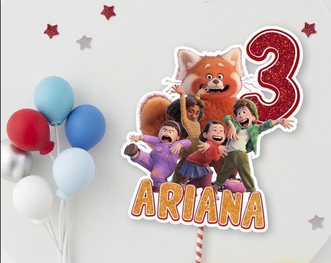 Instant Download Pdf/turning Red Cake Topper/turning Red Birthday ...