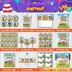 Printable Personalized Super Wings Party Supplies, Super Wings Birthday ...