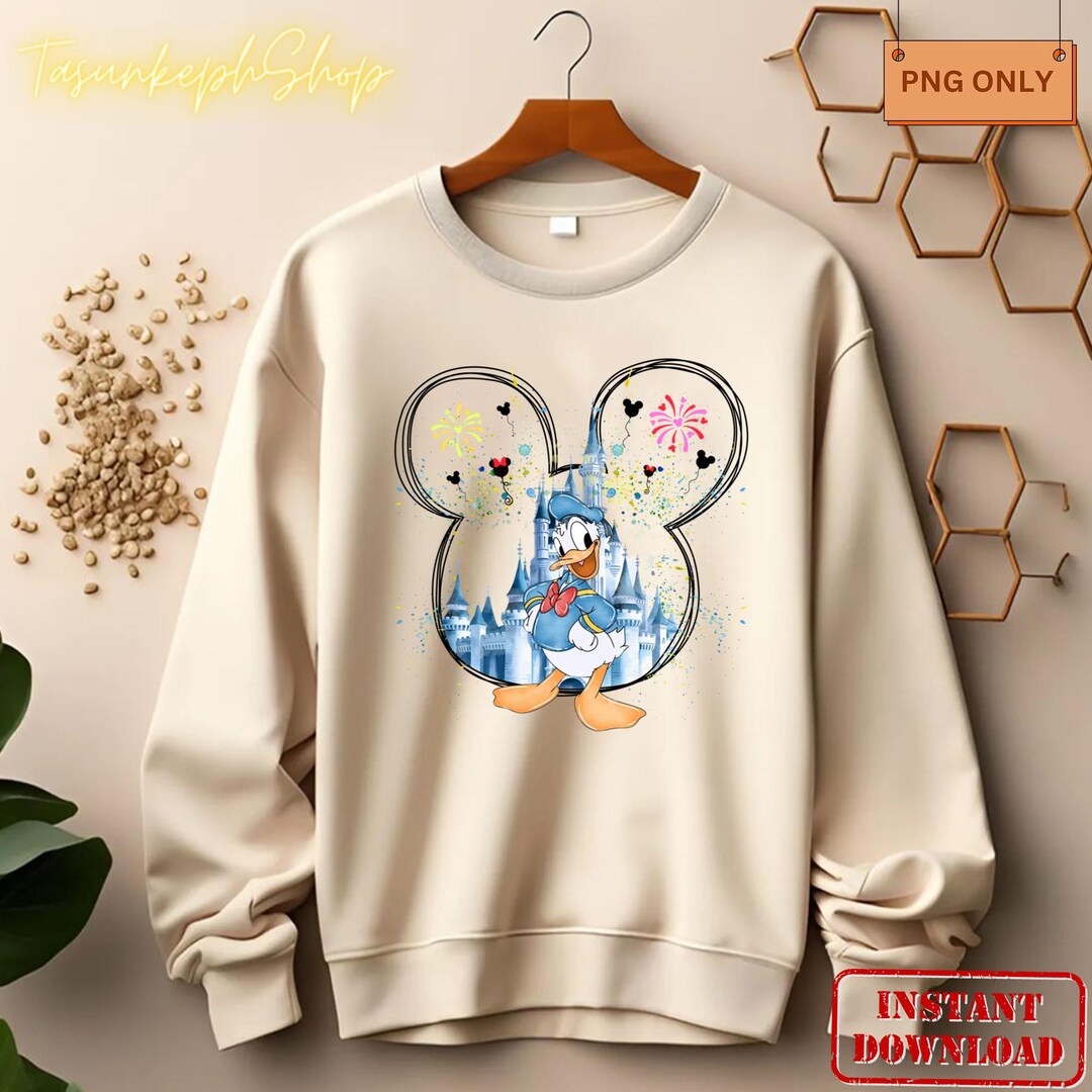 Donald Duck Watercolor Castle Png, Duck Cartoon Character Png, Mouse ...