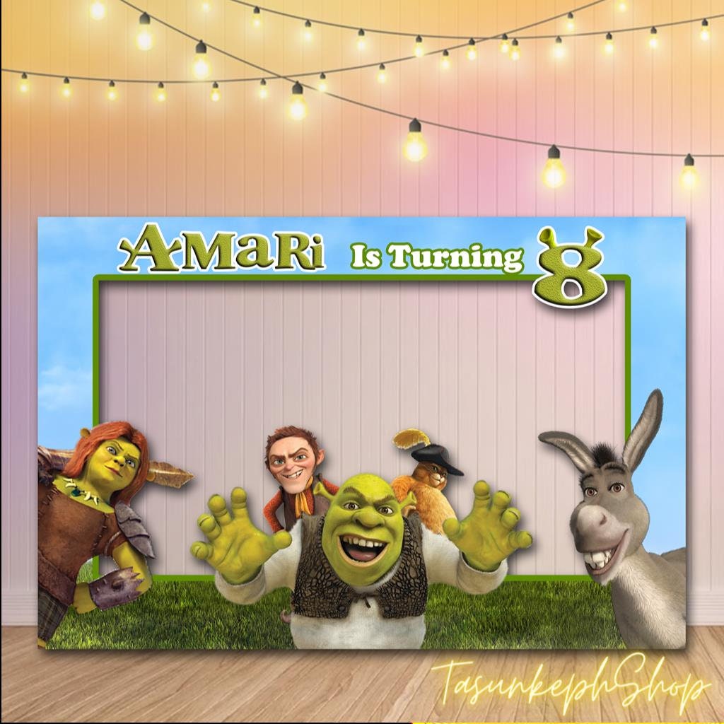 Shrek Photo Booth Frame Shrek Birthday Frame Shrek Backdrop - Etsy ...