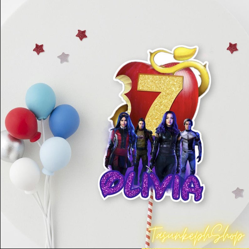 Printable Personalized Descendants Cake Topper Descendants - Etsy