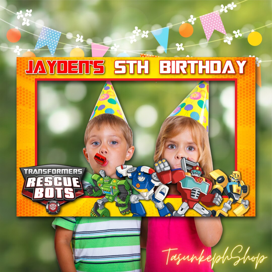 Rescue Bots Transformers Birthday Photo Frame, Rescue Bots Transformers ...