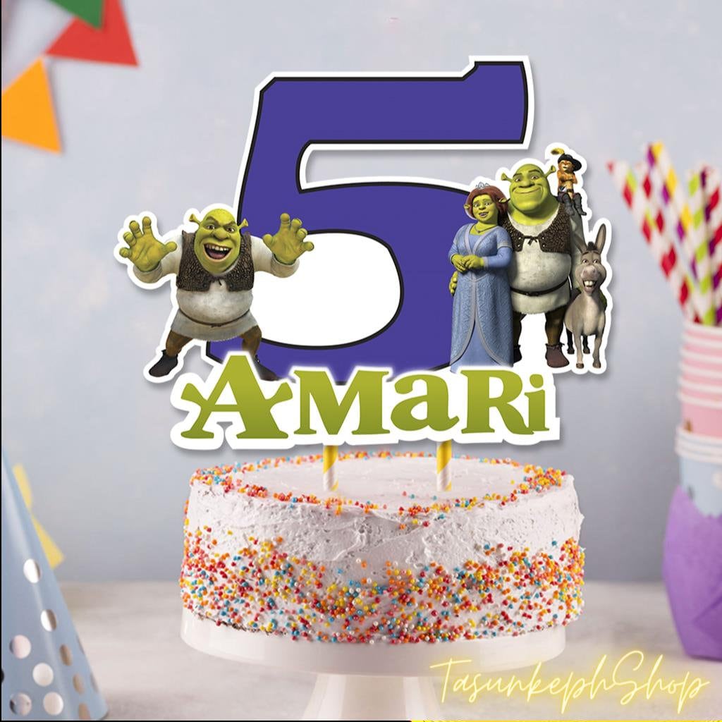 Personalized Shrek Cake Topper Shrek Birthday Shrek Party - Etsy UK