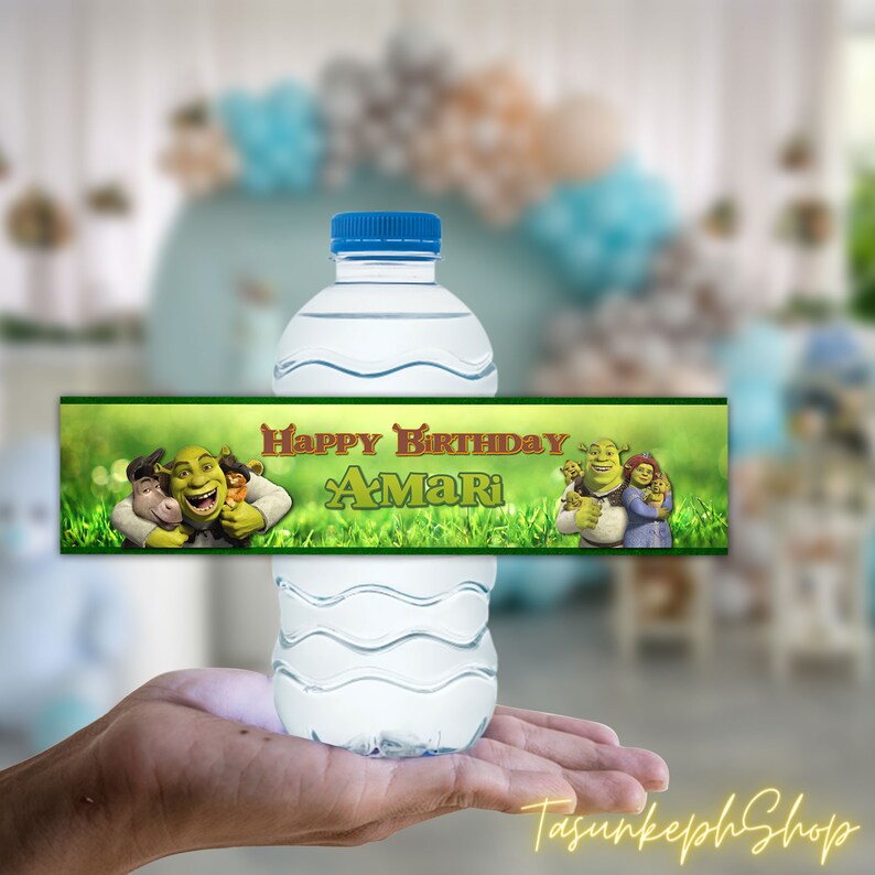 Shrek Water Bottle Sticker Shrek Png Shrek Digital Label - Etsy