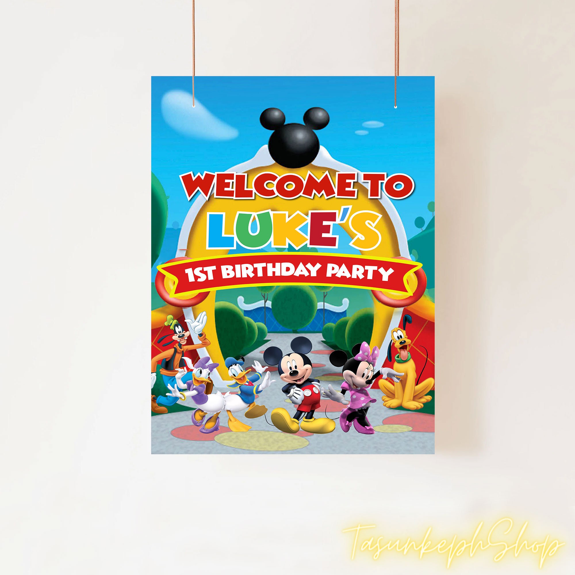 Disney Mickey Mouse Clubhouse Printable Birthday Welcome Sign