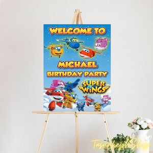 Super Wings Birthday Banner, Super Wings , Super Wings Birthday, Super ...