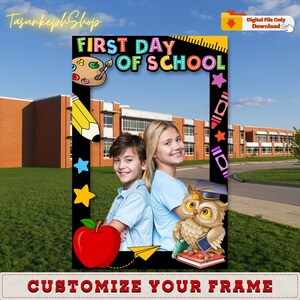 Printable Back to School Photo Booth, First Day of School Photo Prop ...