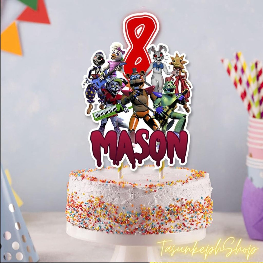Printable Five Nights at Freddys Security Beach Cake Topper, Freddys ...