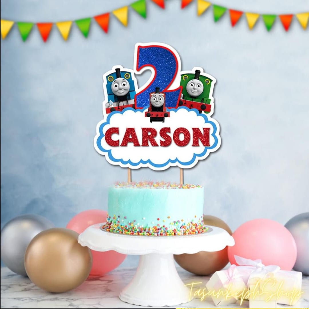 Personalized Printable Thomas Train Cake Toppers Centerpiece Birthday ...