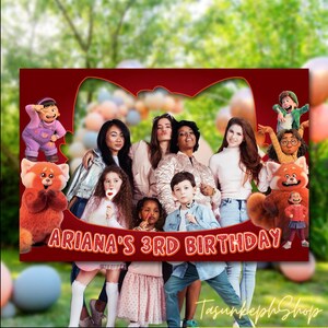 Turning Red Photo Booth Frame, Turning Red Birthday Frame, Turning Red ...