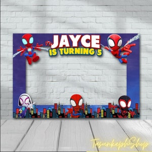 Printable Personalized Spidey Photo Frame Birthday, Spidey and His ...