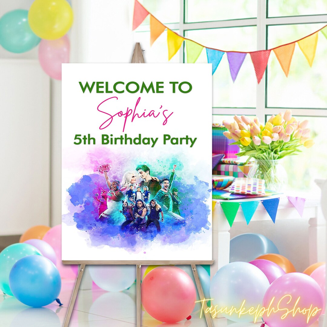 Zombie 3 Birthday Welcome Sign, Zombie Birthday Invitation Birthday ...