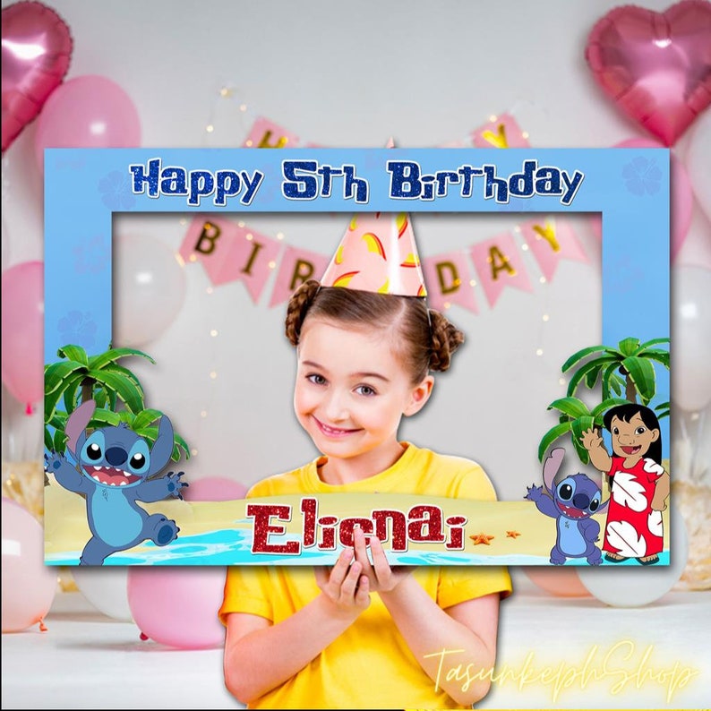 Printable Personalized Lilo Stitch Photo Booth Frame Lilo - Etsy UK