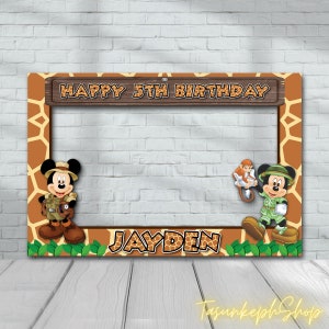 Mickey Safari Photo Booth Frame, Photo Booth Frame, Mickey Mouse Safari ...