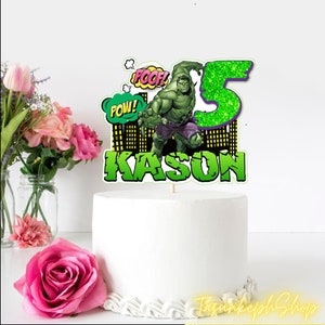 Printable Personalized Hulk Cake Topper, Avengers Cake Topper, Avengers ...