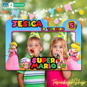 Super Mario Princess Peach Photo Booth Frame, Princess Peach Frame ...