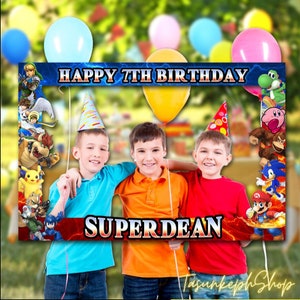 Super Smash Bros Photo Booth Frame, Super Smash Bros Birthday Frame ...