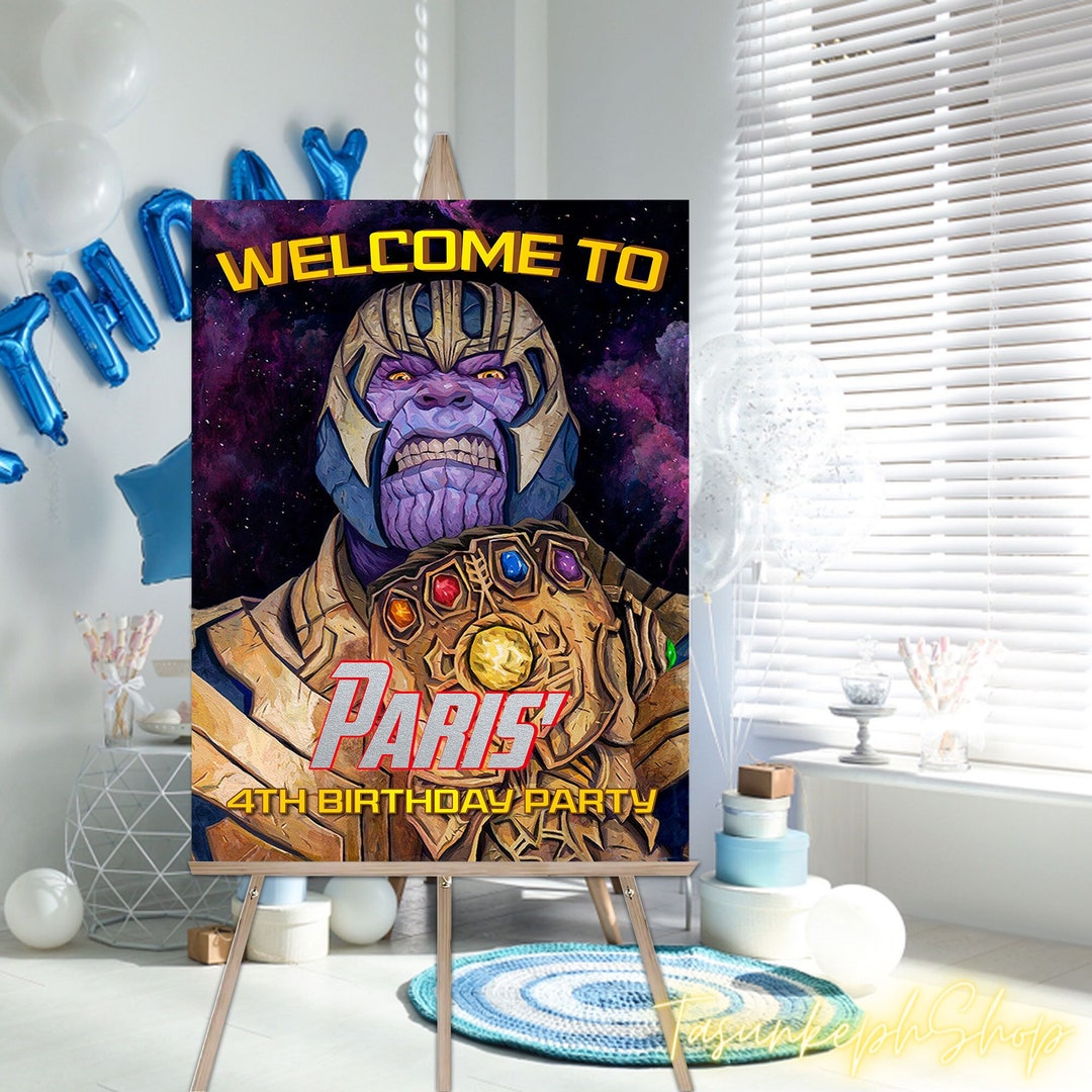 Personalized Welcome Sign Superhero Welcome Sign Thanos - Etsy