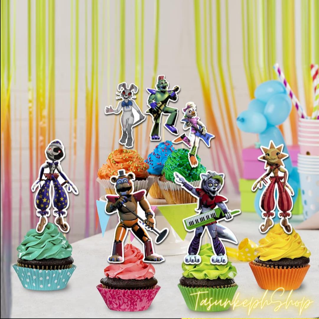 Freedy Security Breach Cupcake Toppers, Freedy Security Breach Cupcake ...