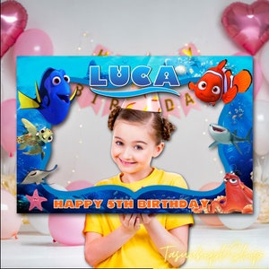 Finding Nemo Photo Booth Frame, Finding Nemo Birthday Frame, Finding ...