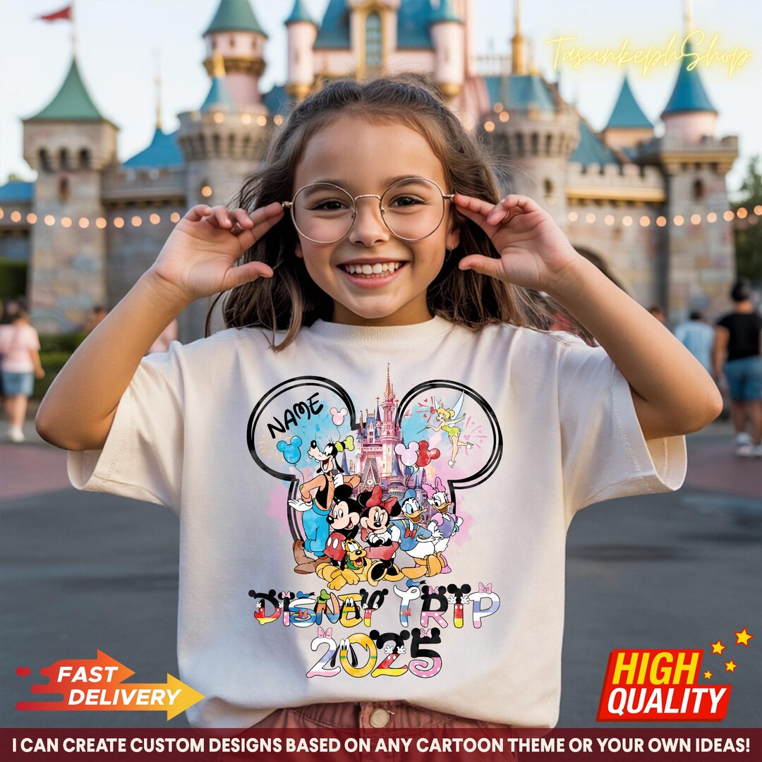 Custom Family Disney Trip 2025 Shirt, Disneyworld Vacation T-shirt ...