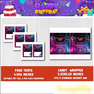 Printable Five Nights at Freddy's Security Cake Topper,personalized ...