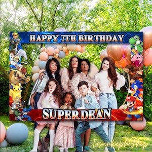 Super Smash Bros Photo Booth Frame, Super Smash Bros Birthday Frame ...