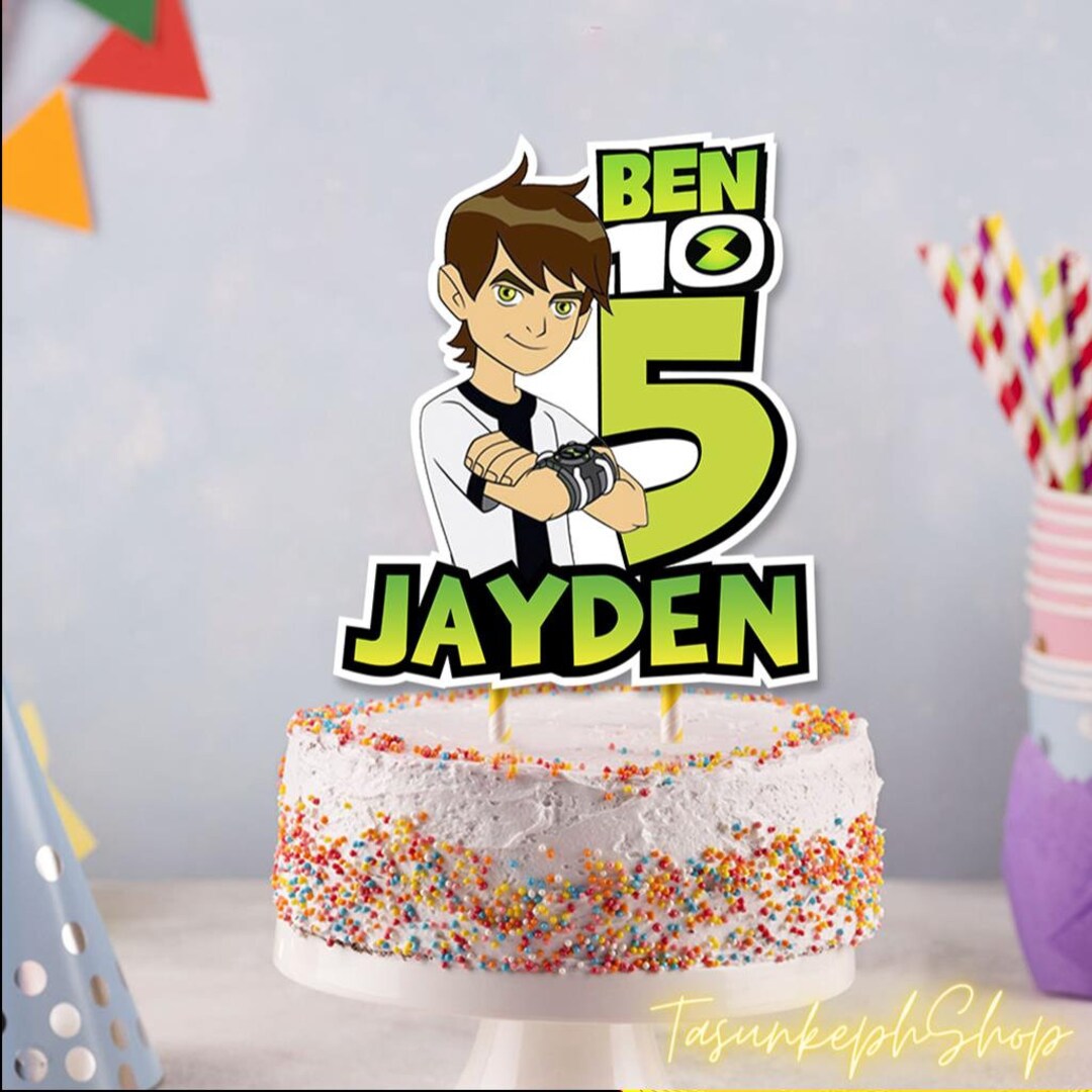 Personalized Ben 10 Cake Topper, Ben 10 Birthday, Ben 10 Party, Ben 10 ...