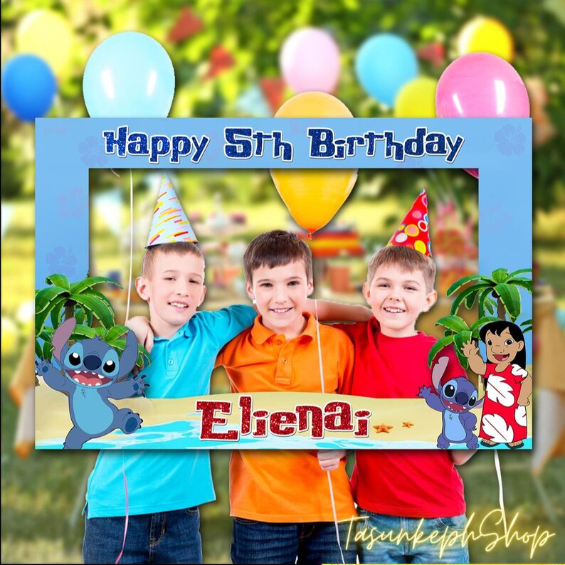 Printable Personalized Lilo Stitch Photo Booth Frame Lilo - Etsy Canada