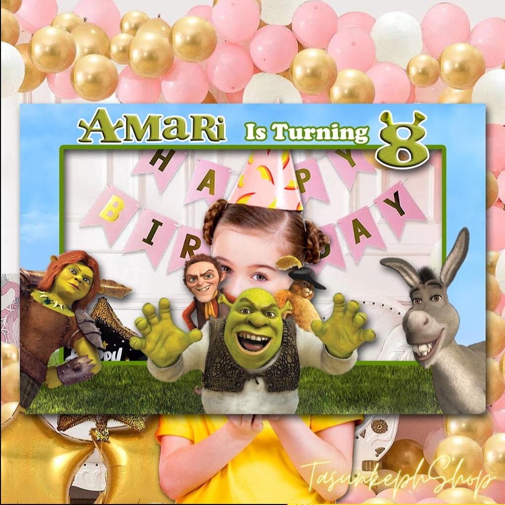 Shrek Photo Booth Frame Shrek Birthday Frame Shrek Backdrop - Etsy ...