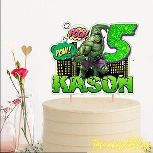 Printable Personalized Hulk Cake Topper, Avengers Cake Topper, Avengers ...