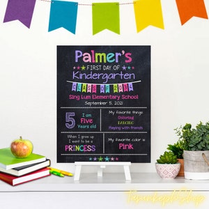 Custom School Board, Back to School Sign, Kindergarten Sign,first Day ...
