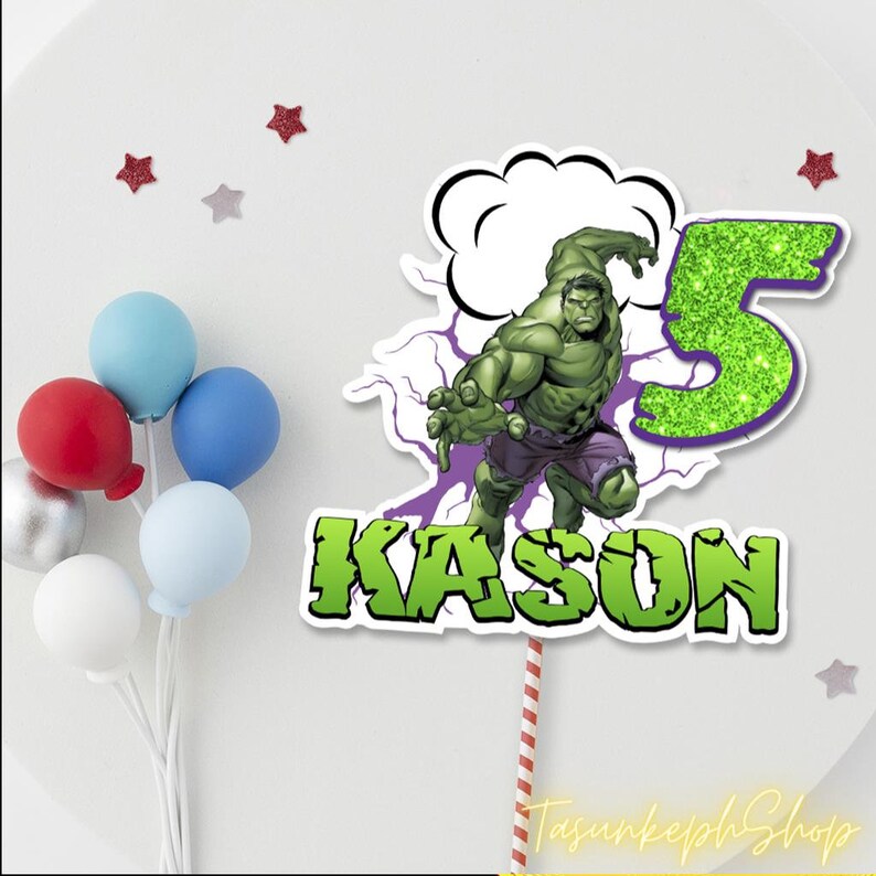 Personalized Hulk Cake Topper Hulk Birthday Hulk Party Hulk - Etsy
