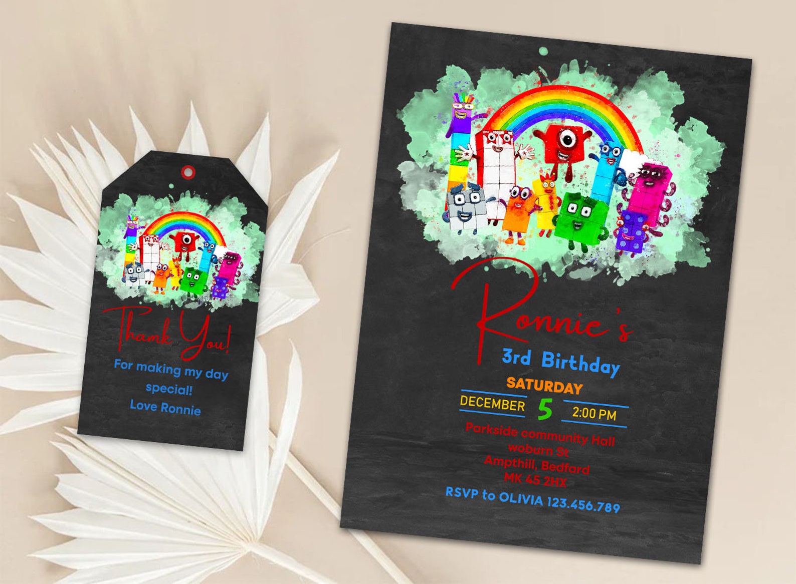 Numberblocks Video Invitation Numberblocks Video Invitation - Etsy