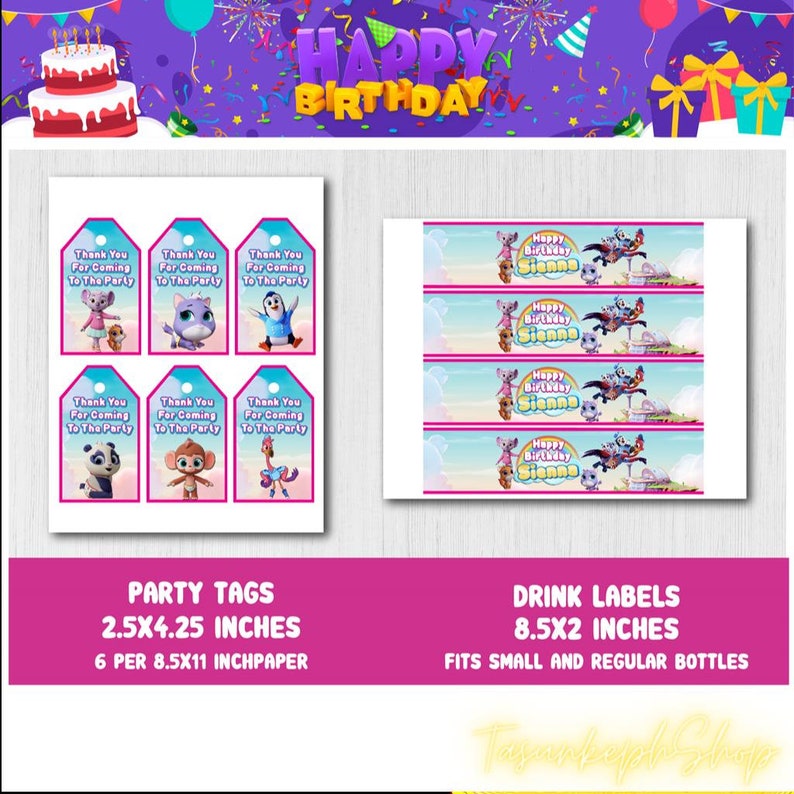 Printable Personalized T.O.T.S Party Supplies Personalized - Etsy