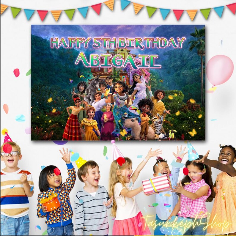Printable Encanto Birthday Backdrop Encanto Banner Encanto - Etsy