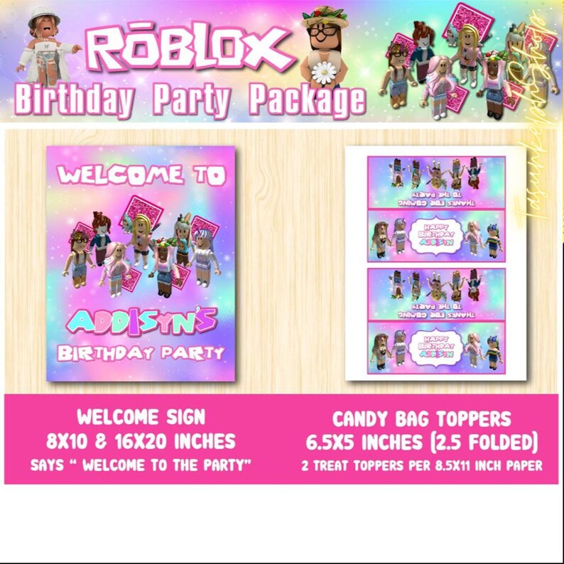 Printable Girl Cake Topper Personalized Girl Birthday Party - Etsy