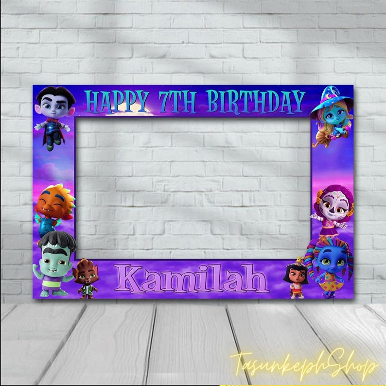 Printable Personalized Super Monster Photo Frame Super - Etsy