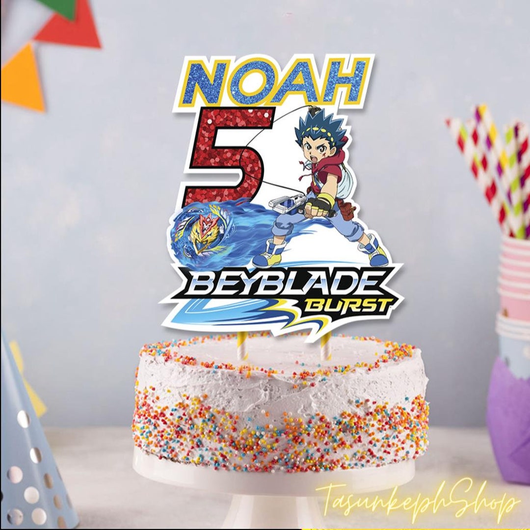 Personalized Beyblade Cake Topper, Beyblade Birthday, Beyblade Party ...