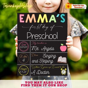 Printable Back to School Sign, First Day of School Sign Editable, Gift ...