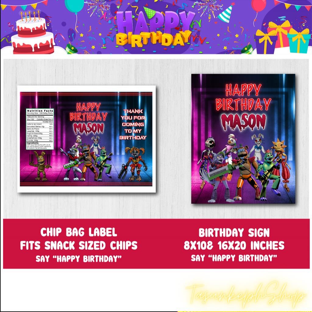 Printable Five Nights at Freddy's Security Cake - Etsy UK