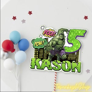 Printable Personalized Hulk Cake Topper, Avengers Cake Topper, Avengers ...
