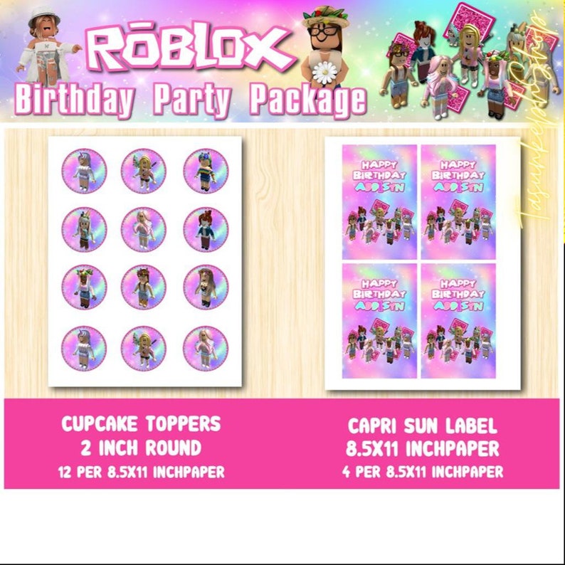 Printable Girl Cake Topper Personalized Girl Birthday Party - Etsy