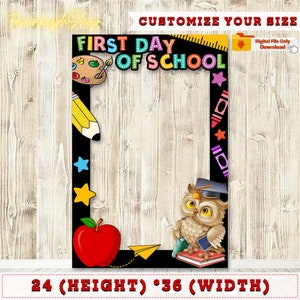 Printable Back to School Photo Booth, First Day of School Photo Prop ...