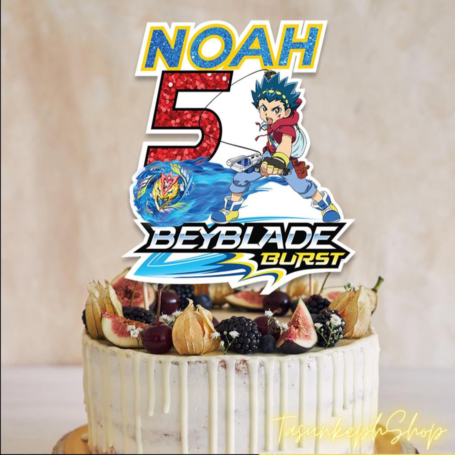 Personalized Beyblade Cake Topper Beyblade Birthday Beyblade - Etsy