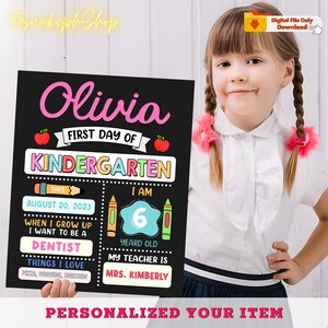 Printable Back to School Sign, My First Day of Preschool Sign ...