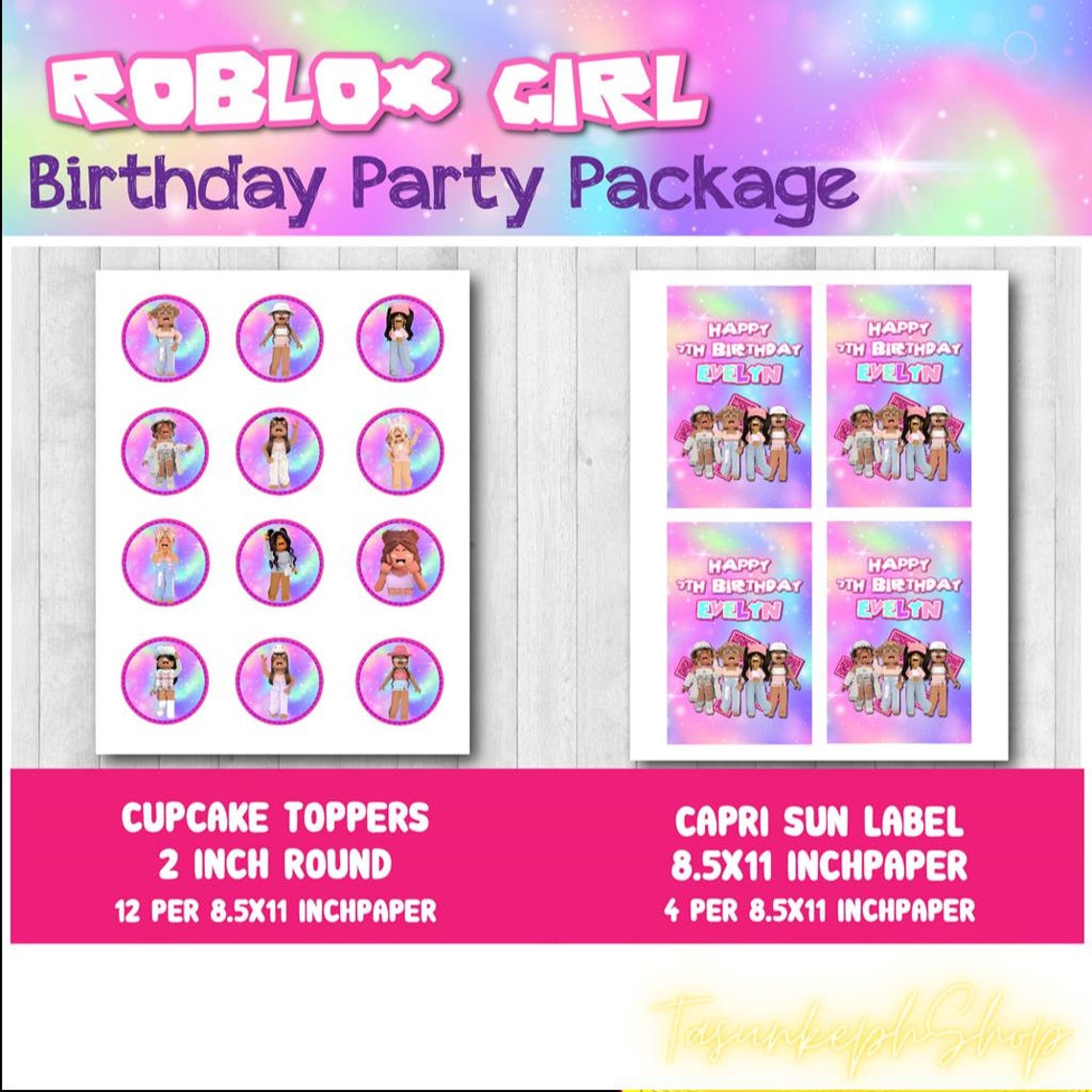 Printable Girl Cake Topper Personalized Girl Birthday Party - Etsy UK
