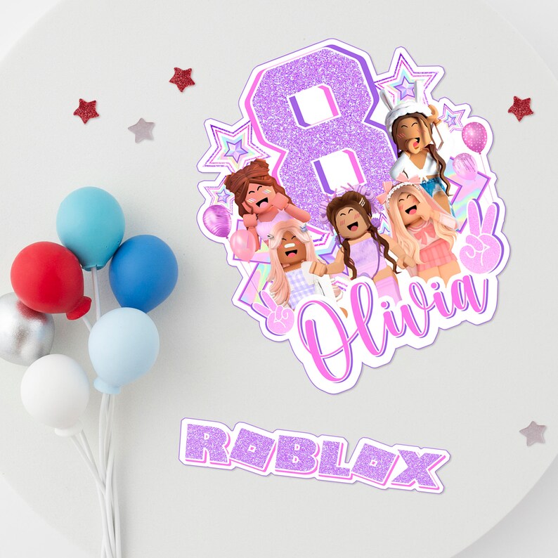 Printable Girl Cake Topper Birthday Party Cake Topper - Etsy Australia